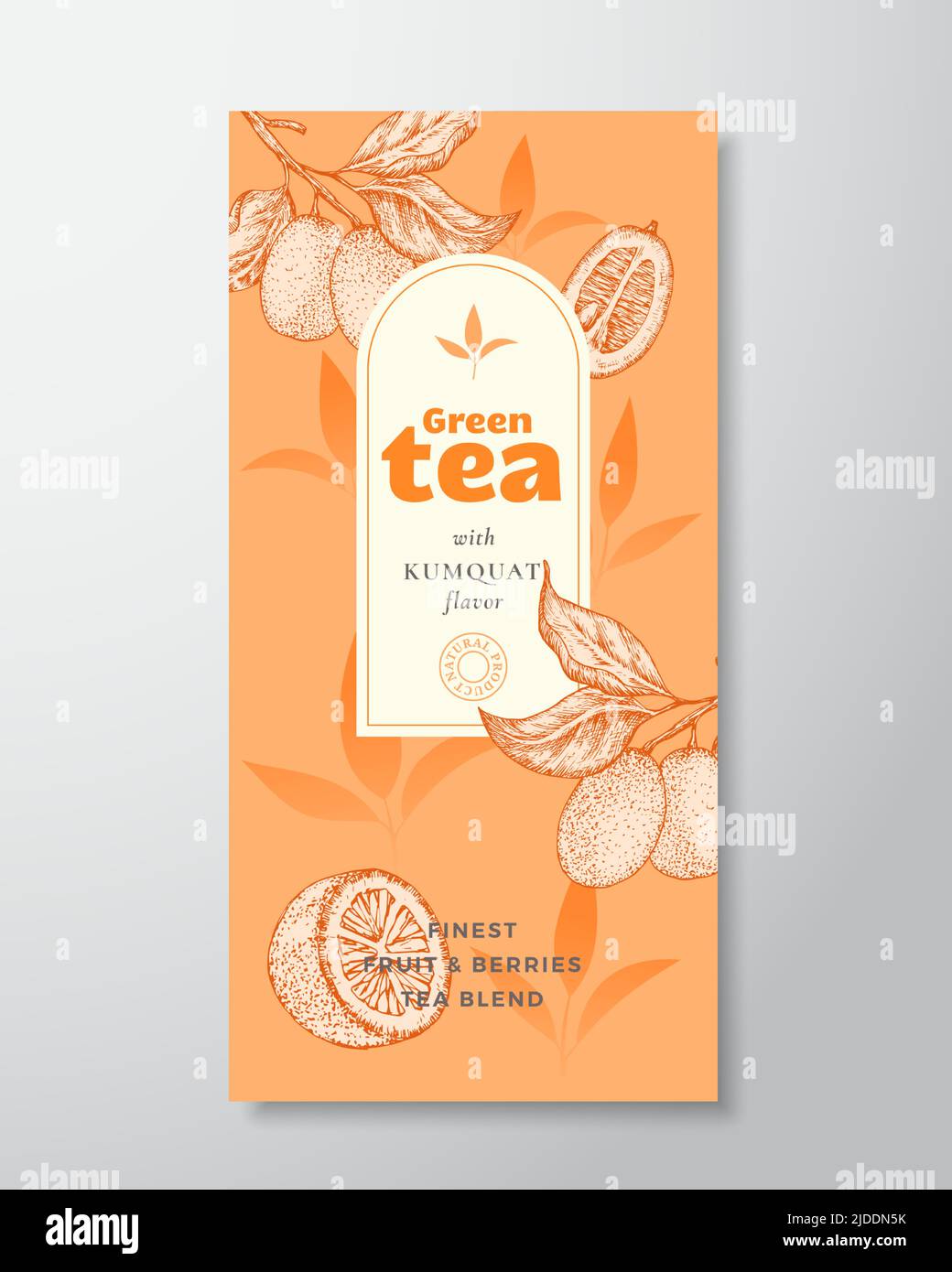 Fruit and Berries Tea Label Template. Abstract Vector Packaging Design ...