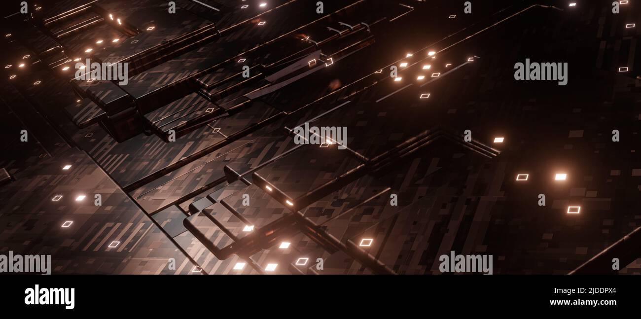 Abstract Shiny Sci-fi Style Futuristic Facility Or Space Age Panel ...