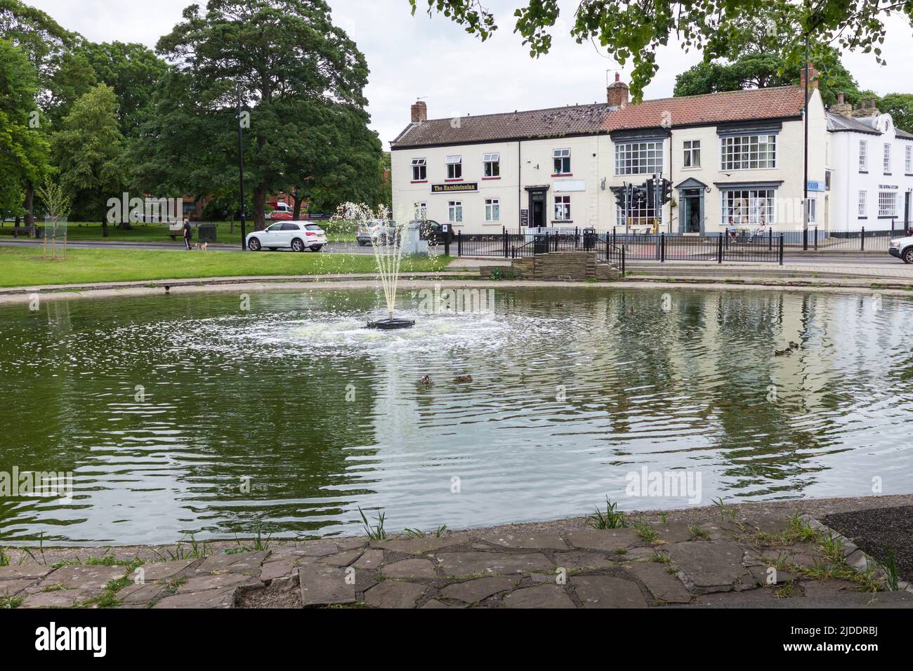 The scenic duck pond area at Norton on Tees,England,UK Stock Photo - Alamy