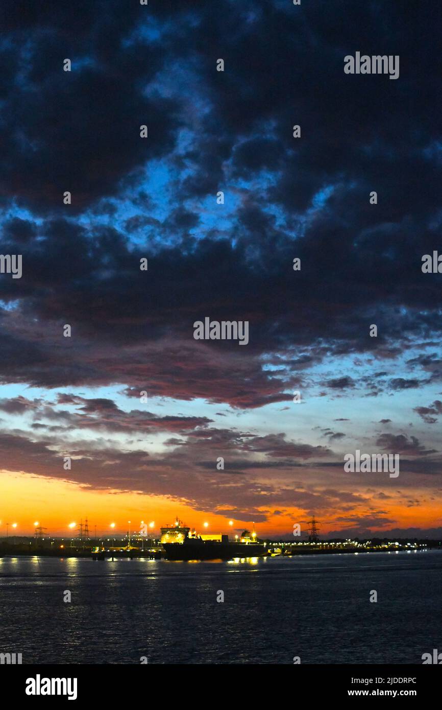 20/06/2022 Gravesend UK After the weekend storms, Monday morning brings ...