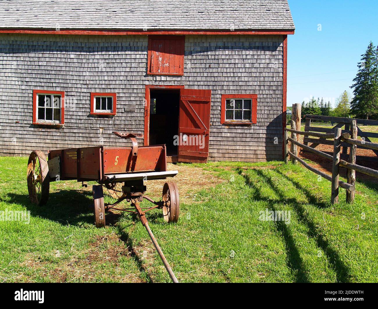 barn scene, Orwell Corner Historic Village, PEI Stock Photo - Alamy