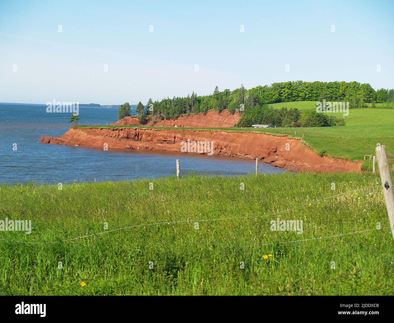 Red ocean cliffs, PEI Stock Photo - Alamy