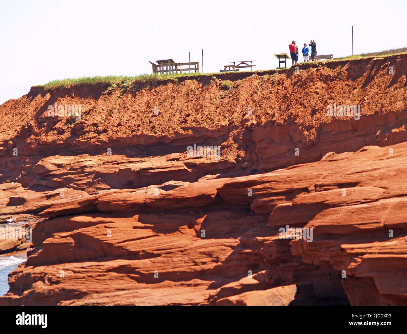Red sandstone cliffs of Prince Edward National Park Stock Photo - Alamy