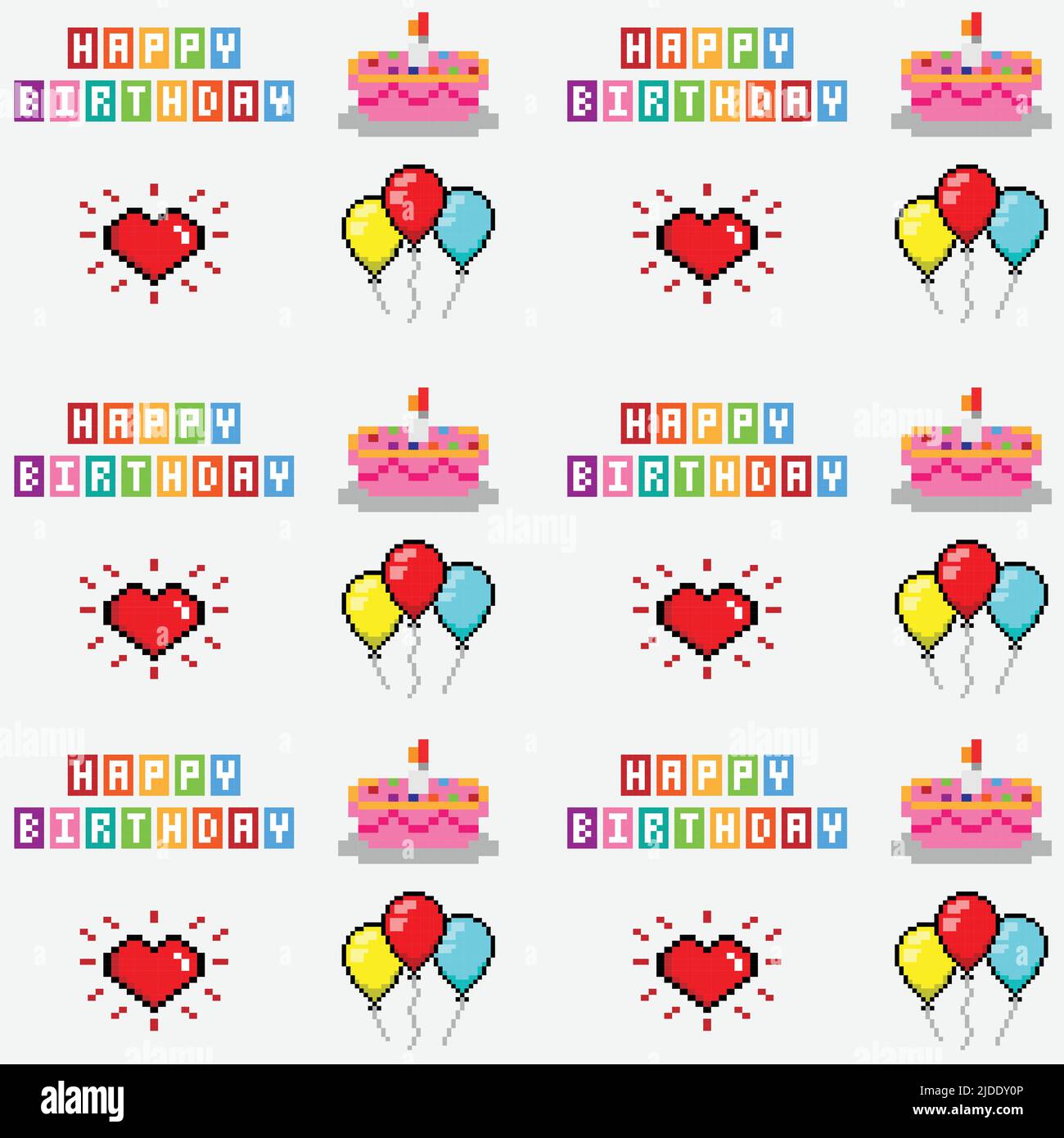 Pixel birthday colorful gradient background Stock Vector Image & Art ...
