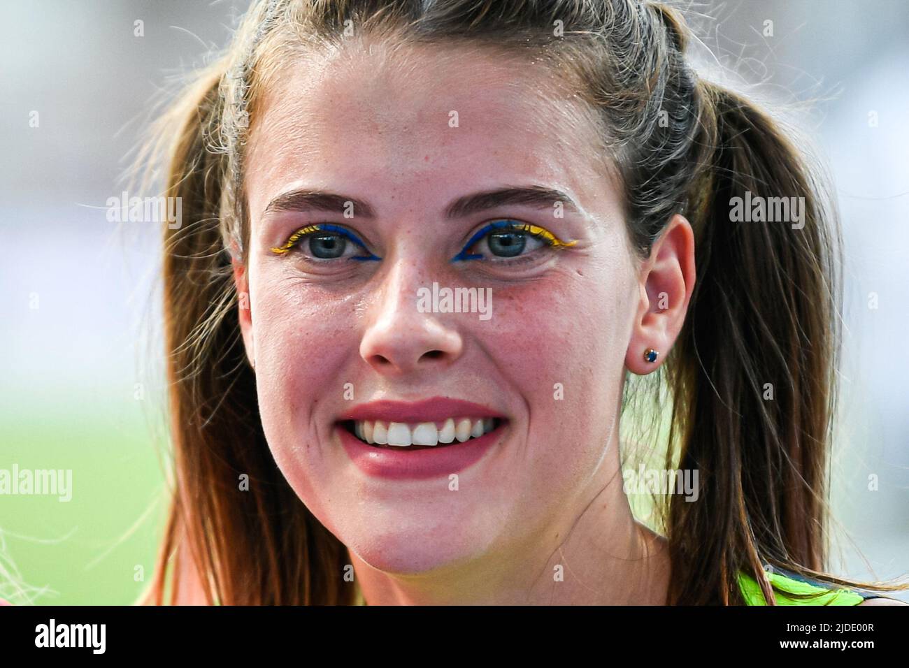 Yaroslava Mahuchikh of Ukraine (women's high jump) during the Wanda ...