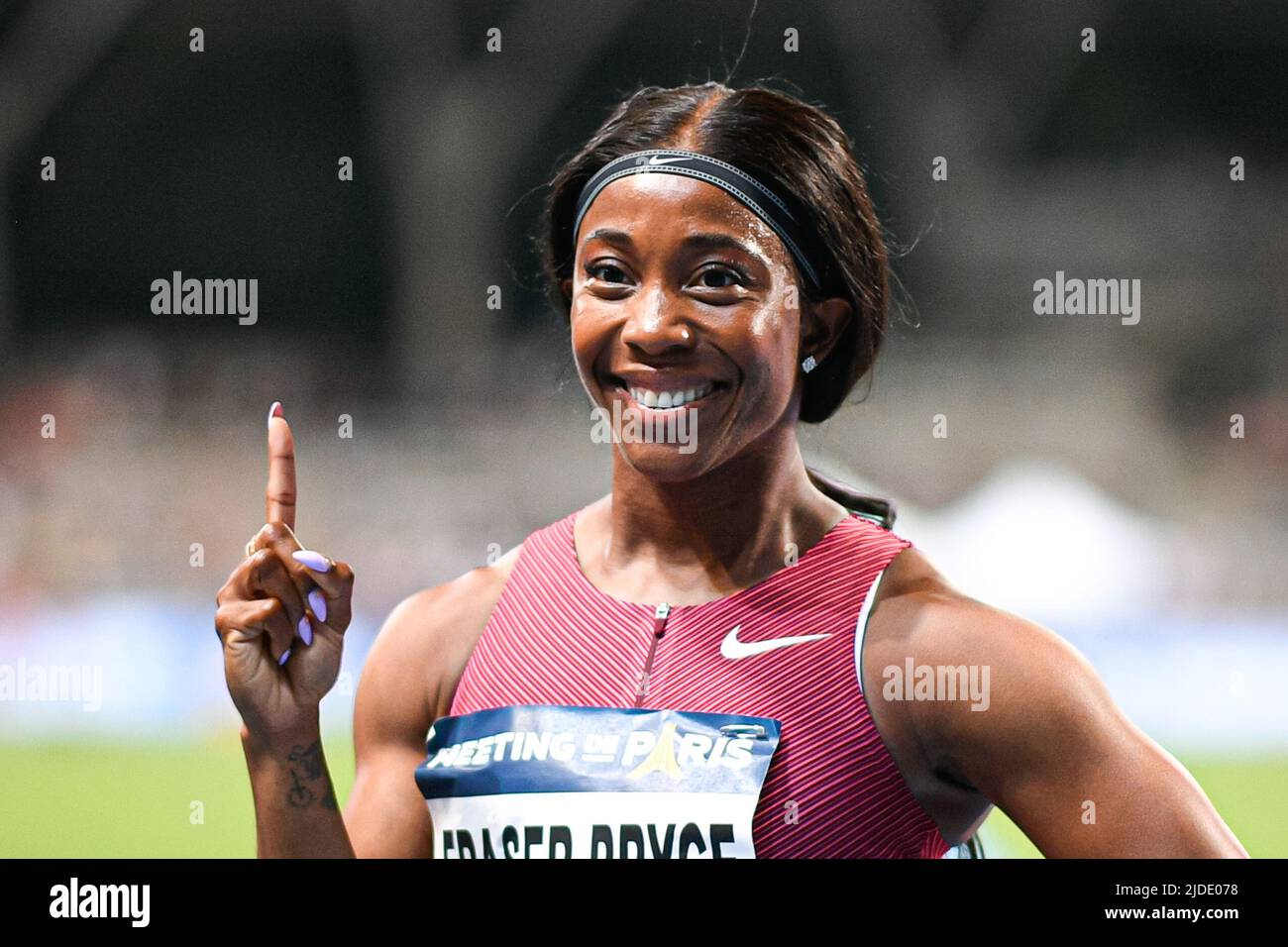 Shelly-Ann Fraser-Pryce of Jamaica wins the women's 100m during the ...