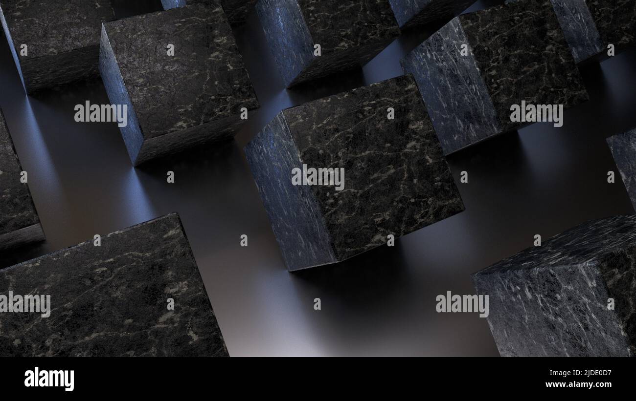 Black murble stone. Computer generated 3d render Stock Photo - Alamy