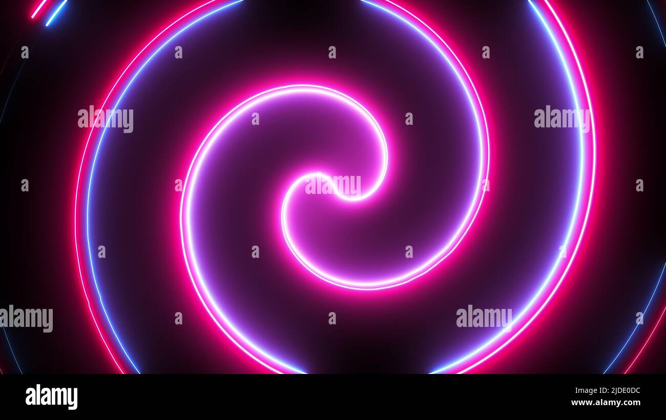 Spiral neon. Computer generated 3d render Stock Photo - Alamy