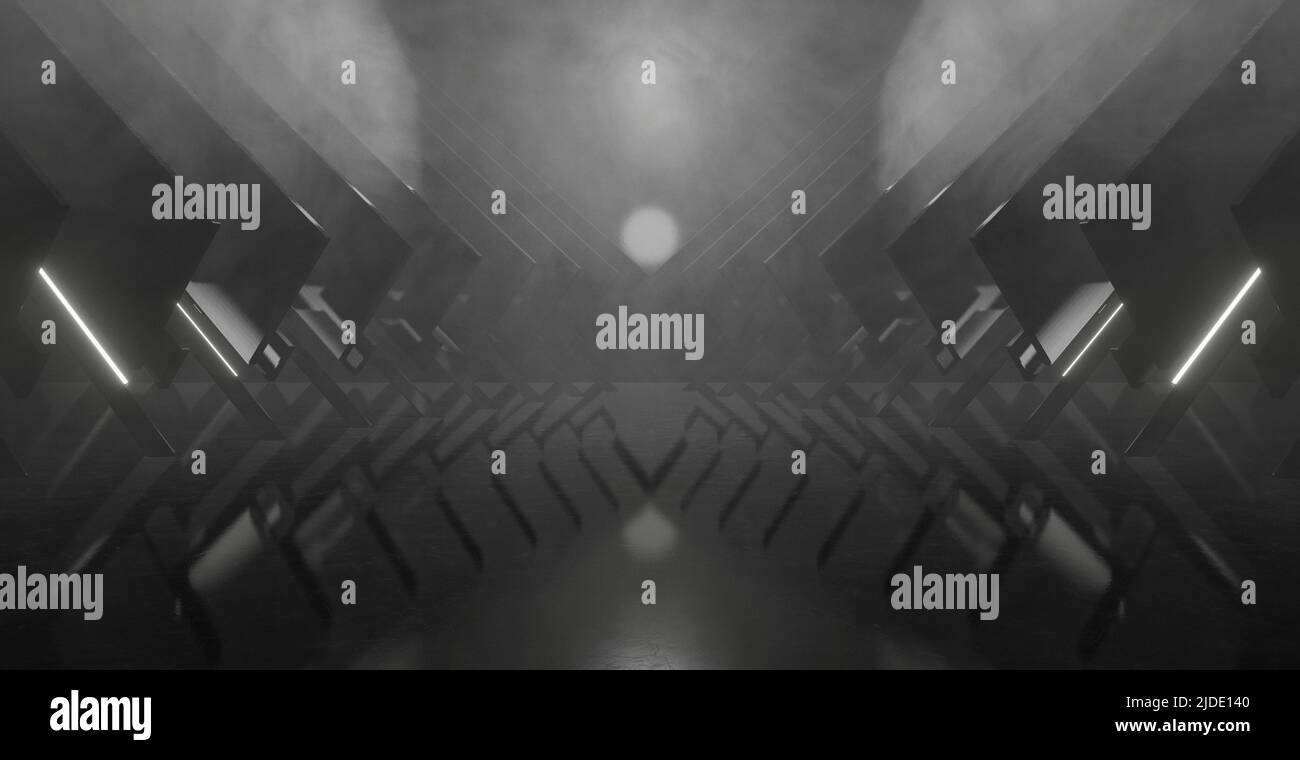 Celestial Alien Empty Background Dark Street Reflection On The Wet ...