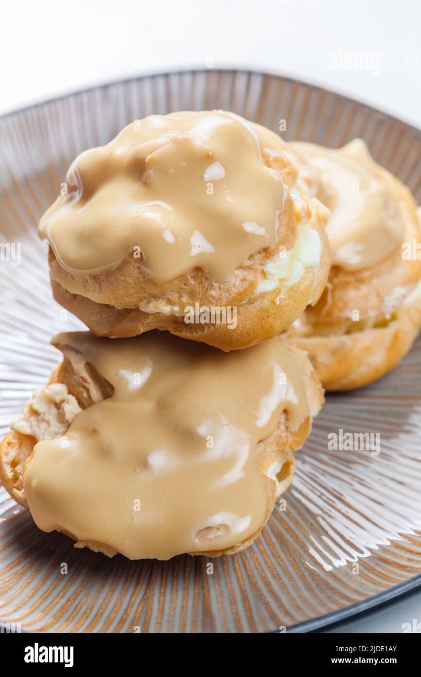 still life of cream puffs Stock Photo - Alamy