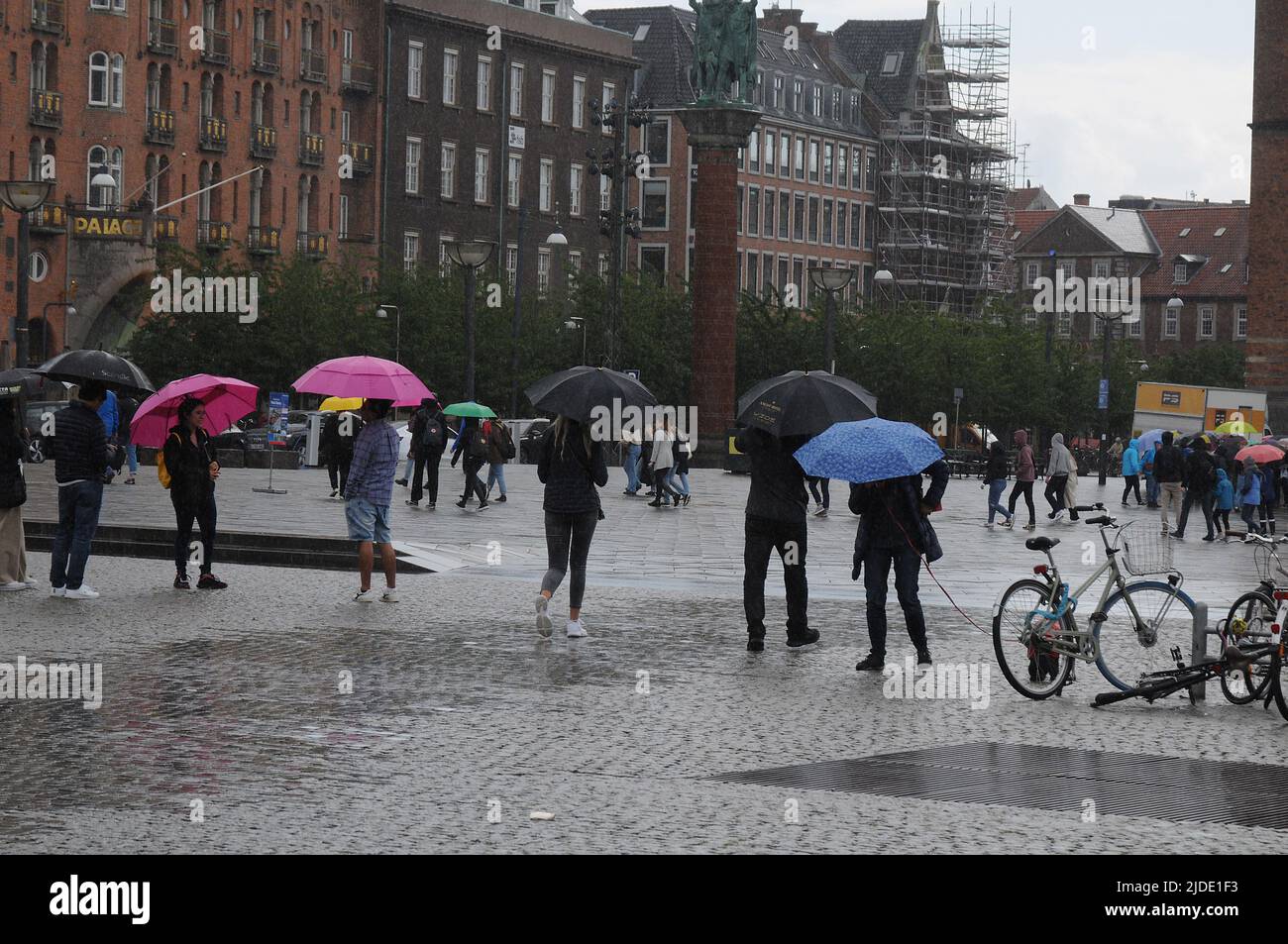 Copenhagen /Denmark/20 June 2022/ Rain fals in danish cpital Copenhagen ...