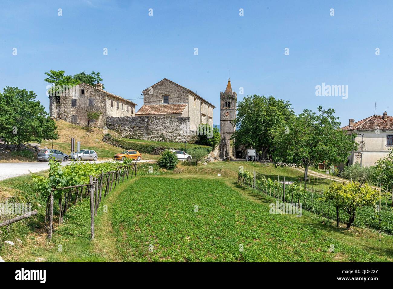 The photo shows parts of the city of Hum, known as the smallest city in ...