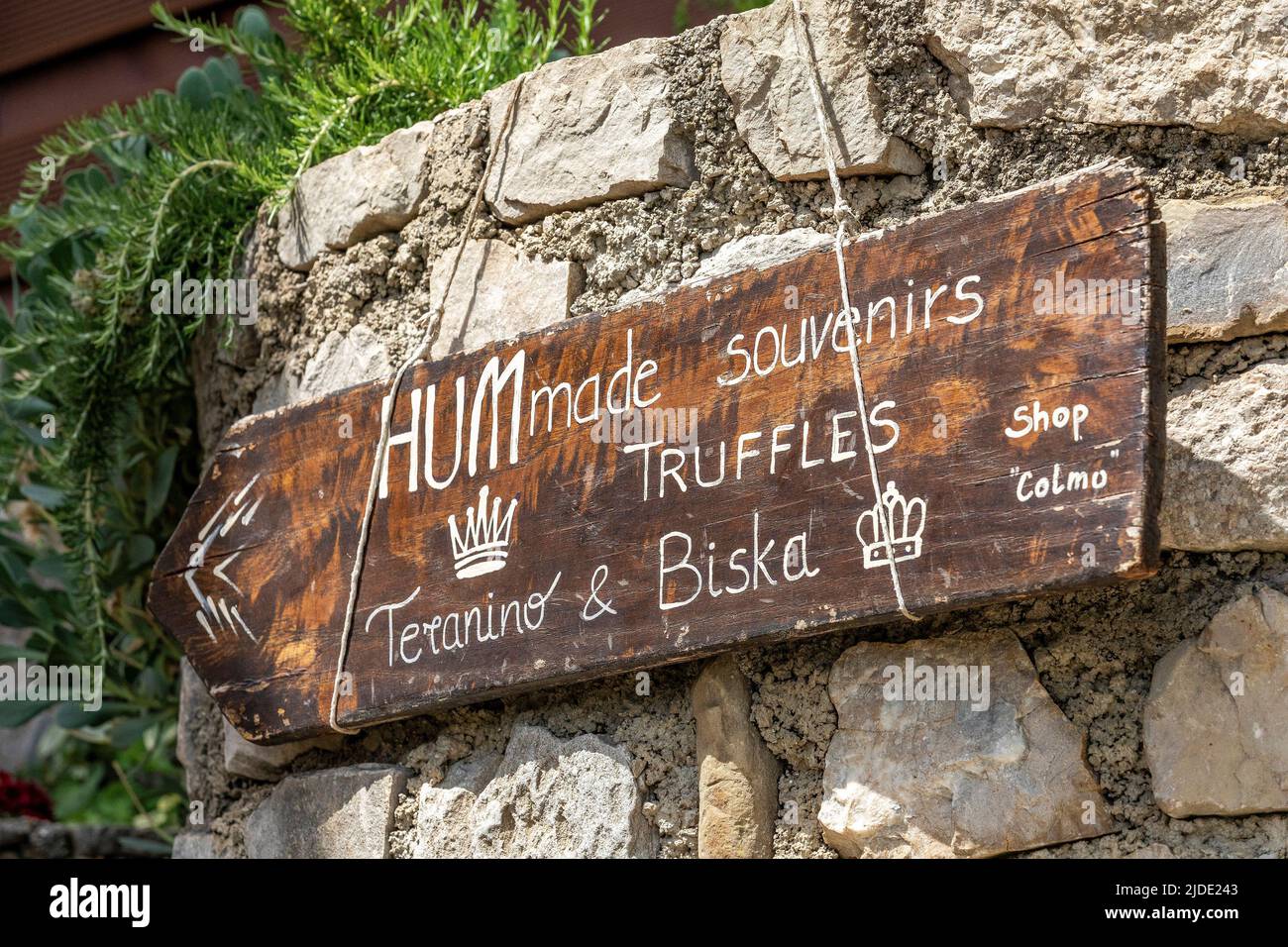 The photo shows parts of the city of Hum, known as the smallest city in ...