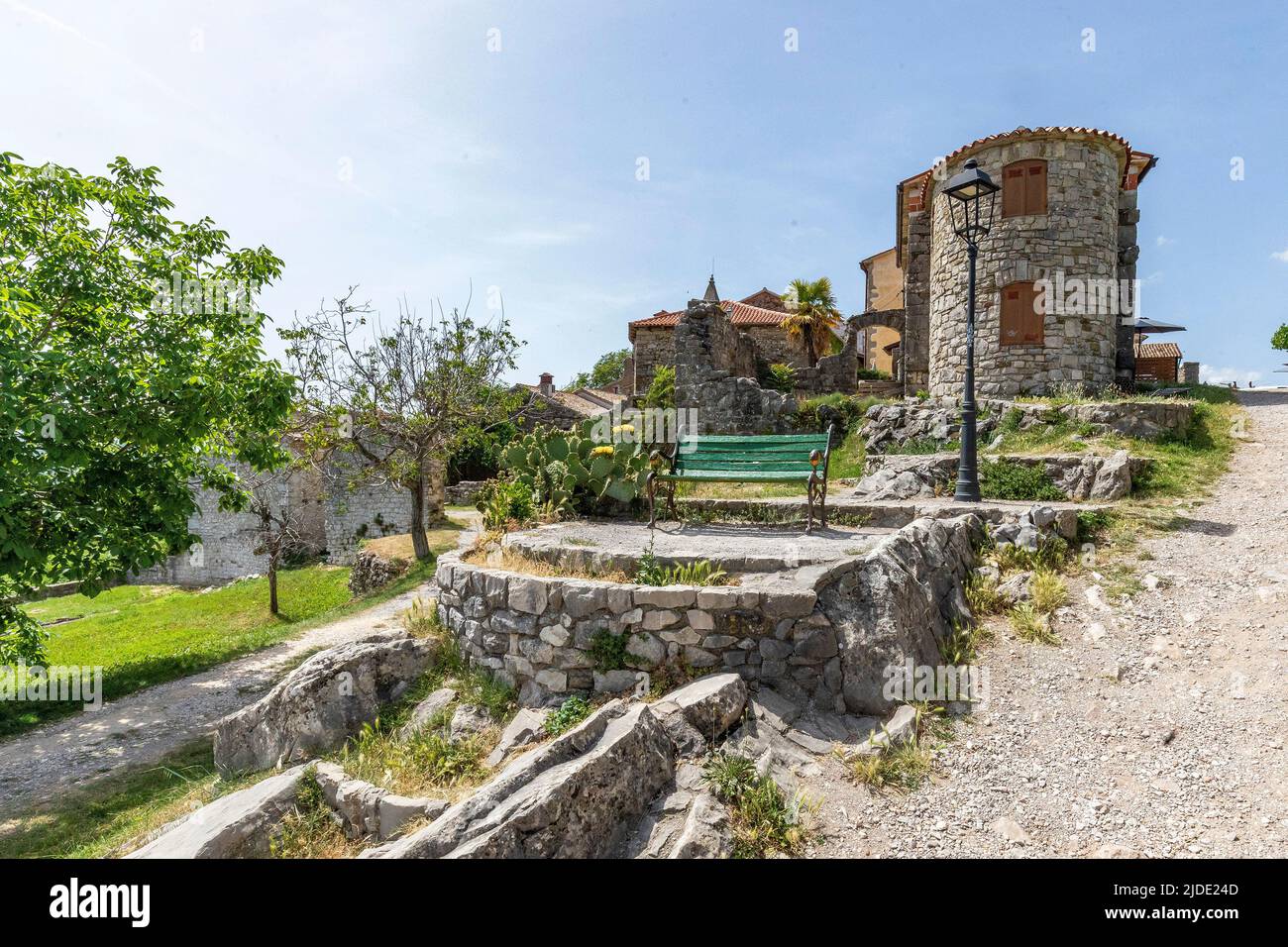 The photo shows parts of the city of Hum, known as the smallest city in ...