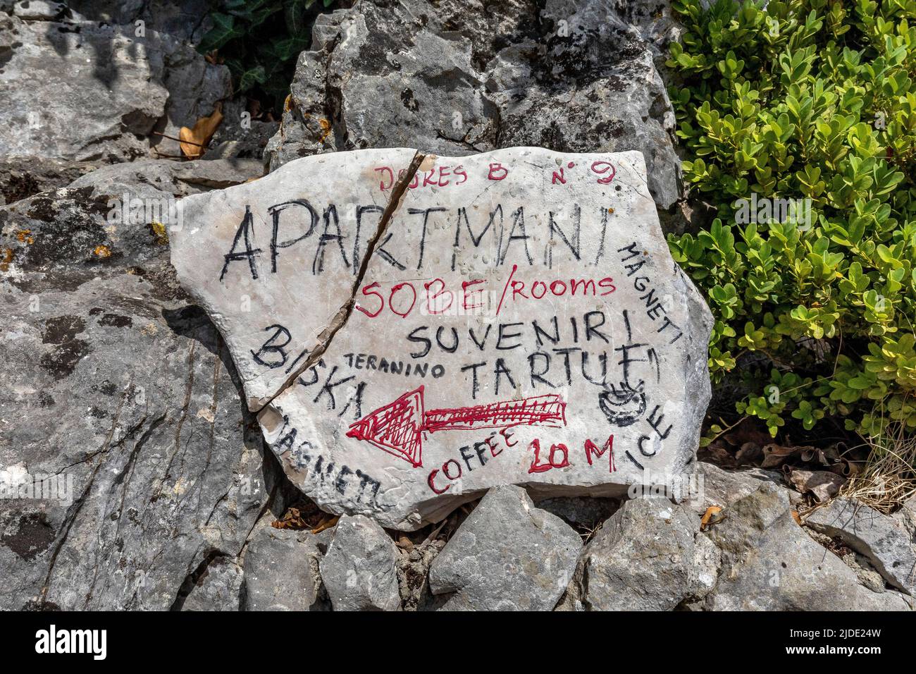 The photo shows parts of the city of Hum, known as the smallest city in ...