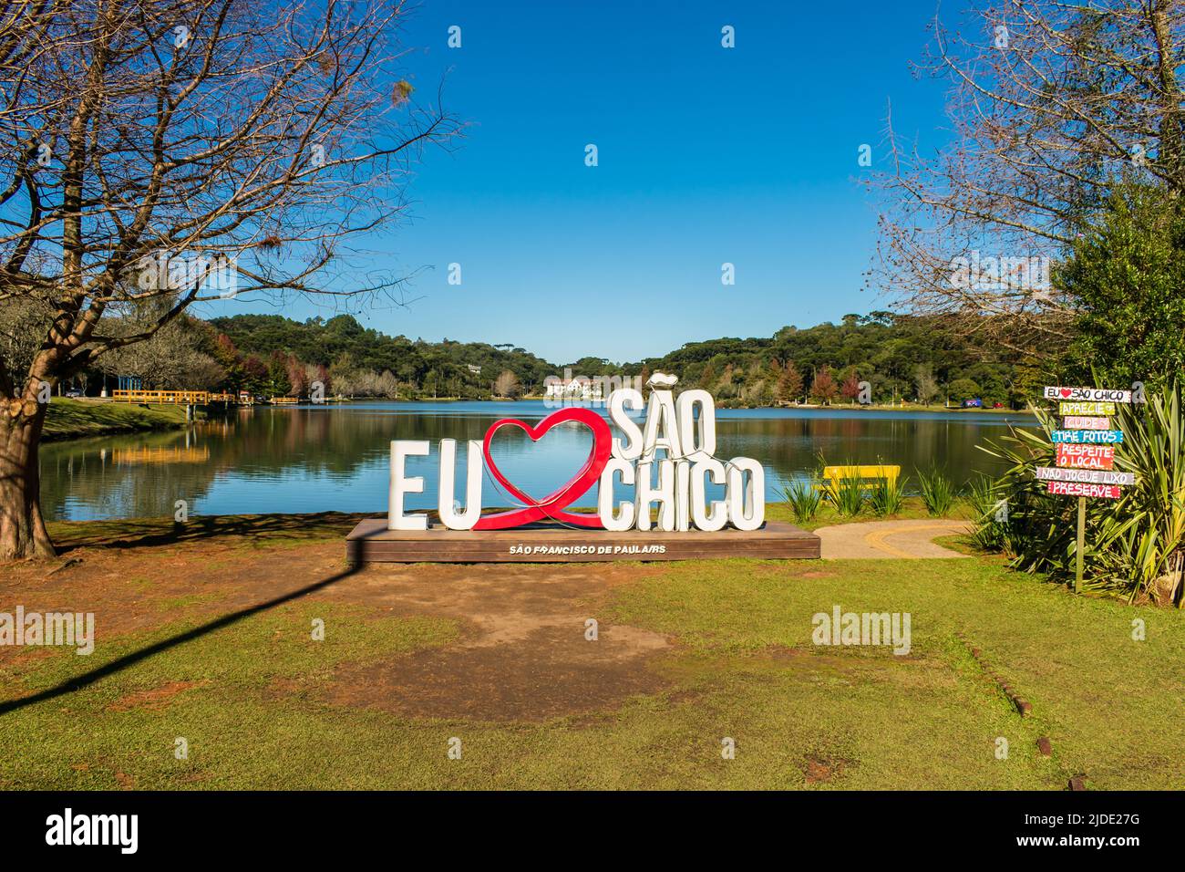 Sao Francisco de Paula, Brazil - Circa June 2022: "I heart Sao Chico ...