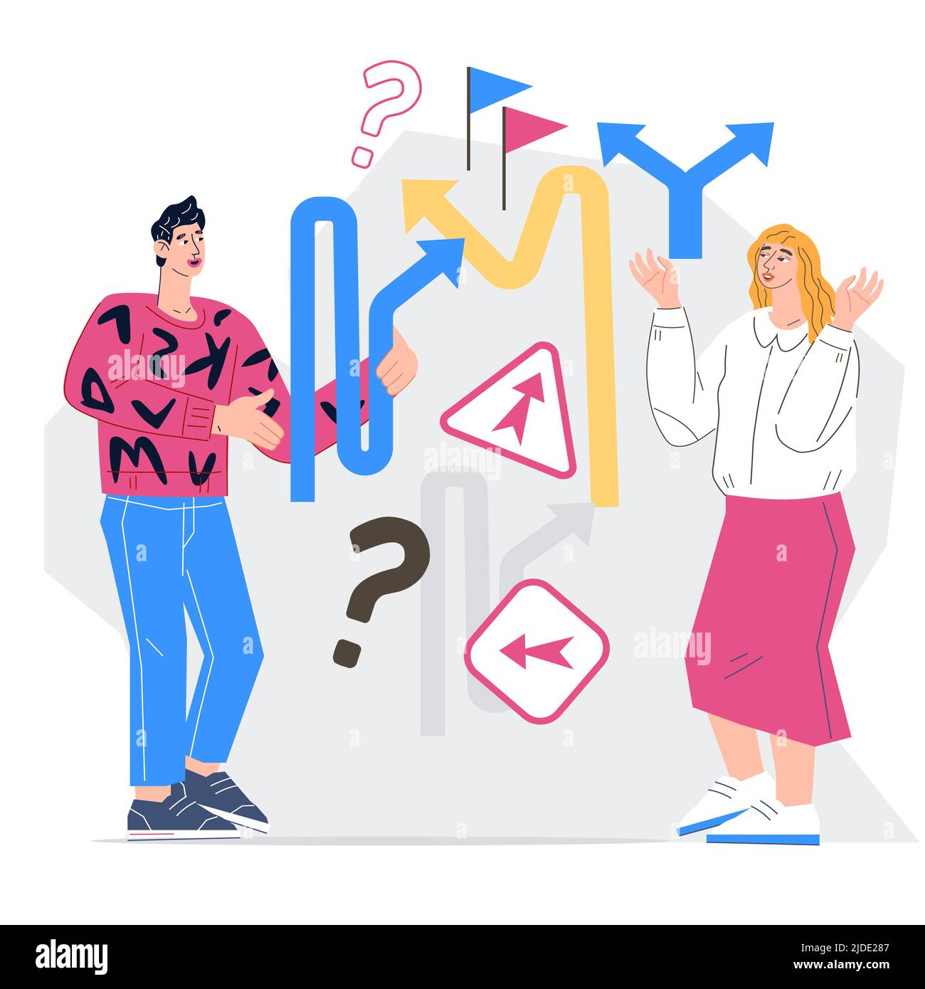 Career and education choice concept of making decision and development ...