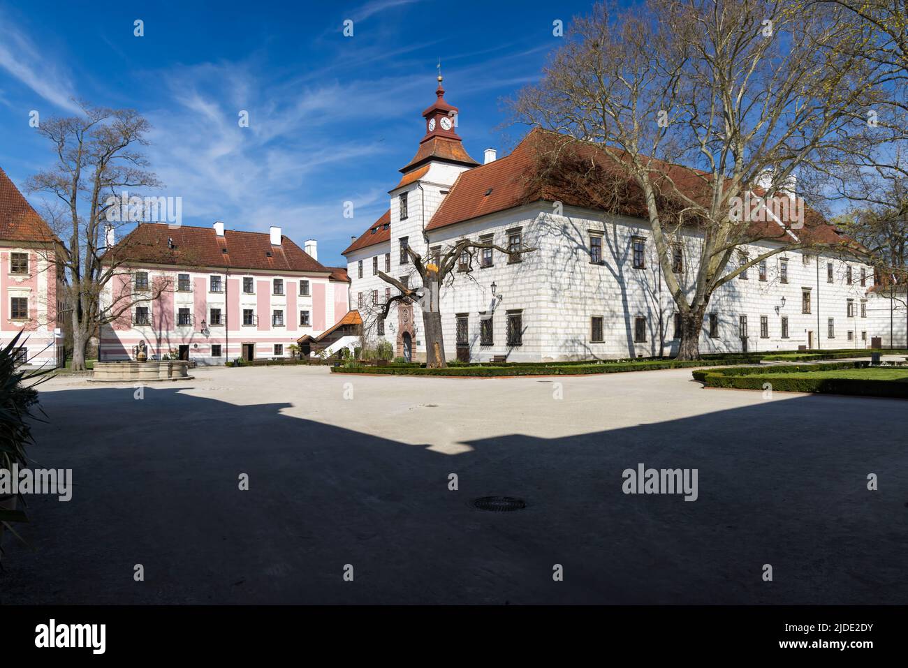 Trebon castle and town, Southern Bohemia, Czech Republic Stock Photo ...