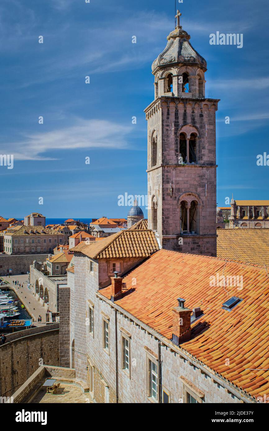 Beautiful contrasting colors of the Dominican Monastery bell tower ...