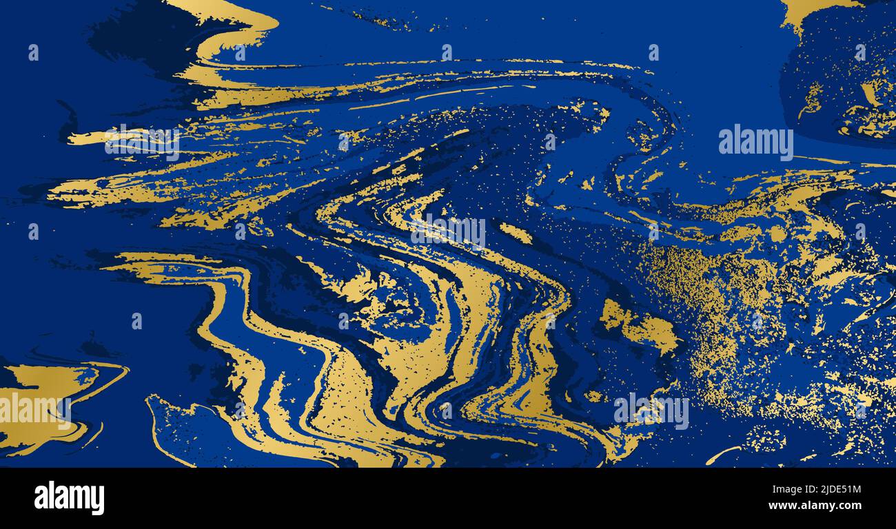 Vector marble blue and gold texture Stock Vector Image & Art - Alamy
