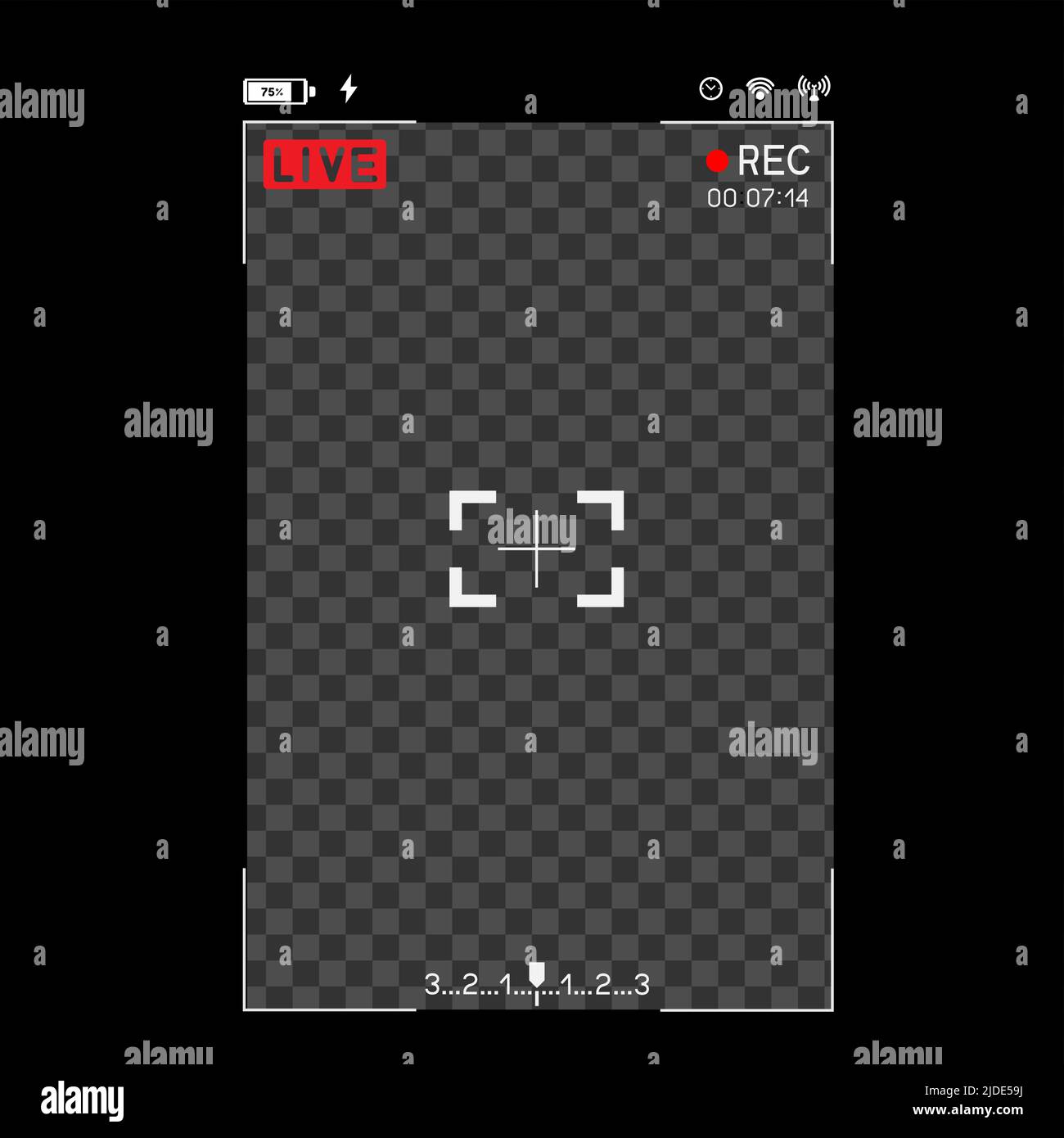 Journalist camera preview screen Stock Vector Images - Alamy