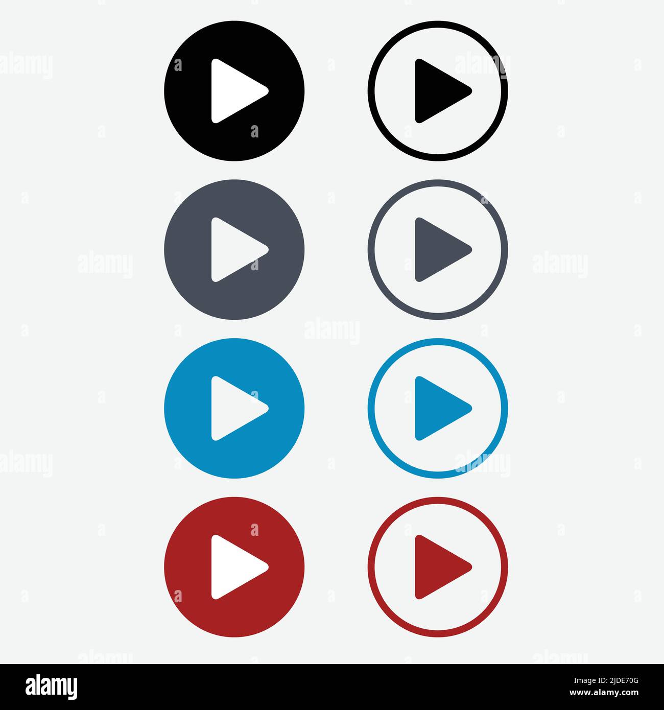 Play button icon vector set. Icon for design Stock Vector Image & Art ...