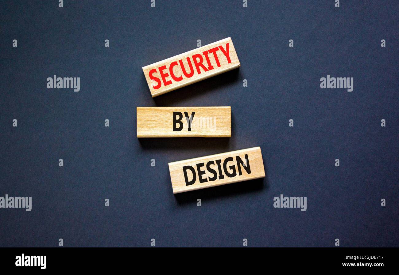 Security by design symbol. Concept words Security by design on wooden ...