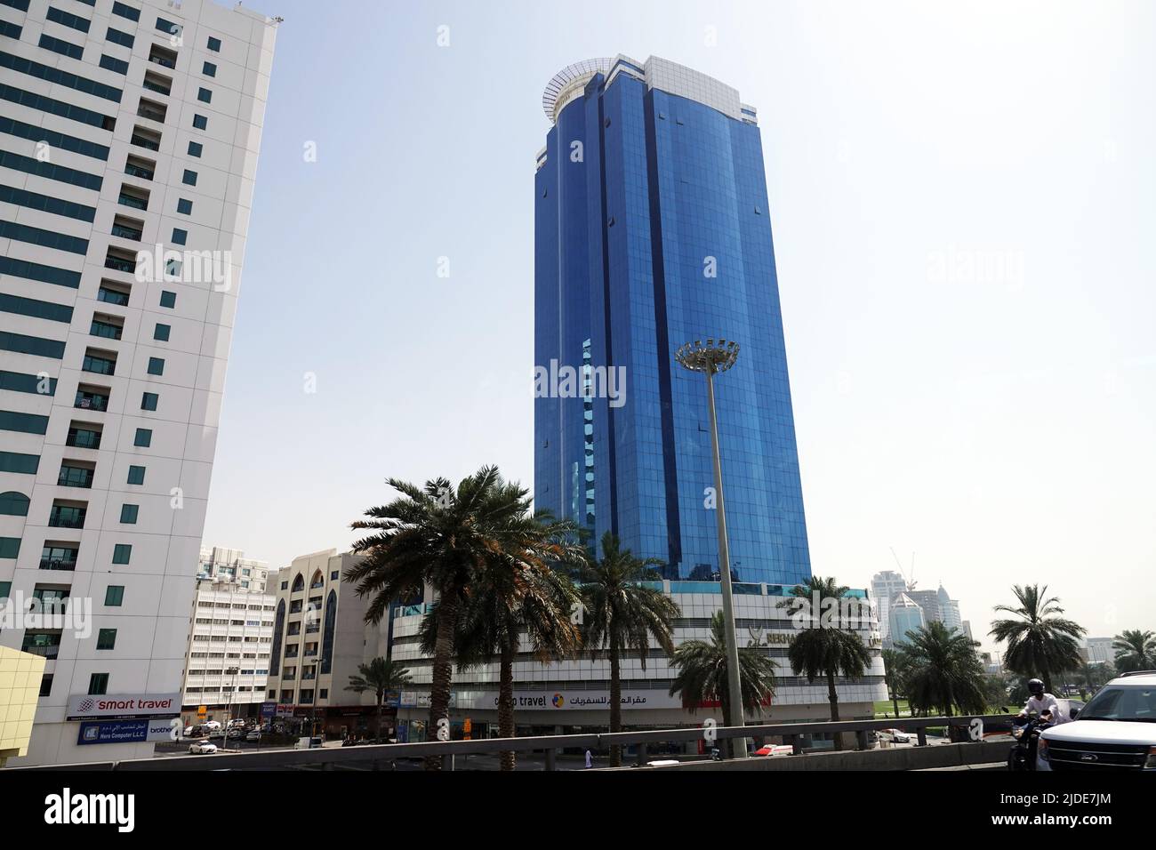 Sharjah, UAE February 24, 2020: Sharjah city buildings and avenues ...