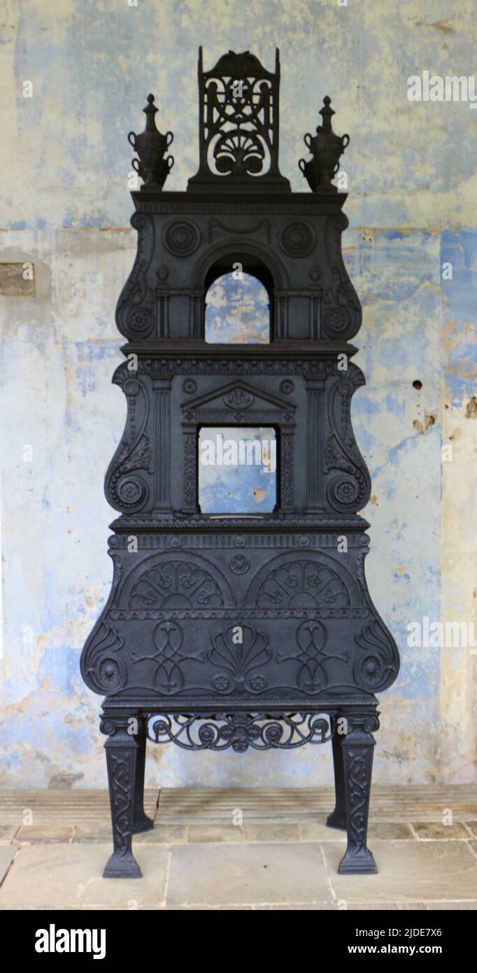 The buzaglo stove dated 1774 in the orangery at Knole House stately ...