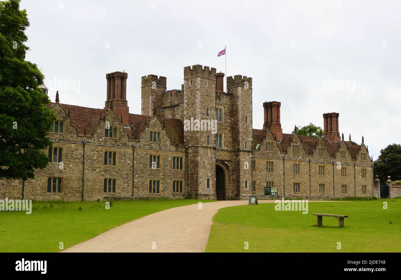 Exterior view of Knole House stately home near Sevenoaks Kent England ...