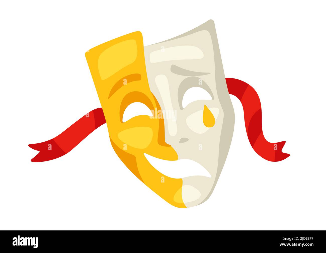 Illustration of comedy and tragedy masks. Traditional theatre symbol ...