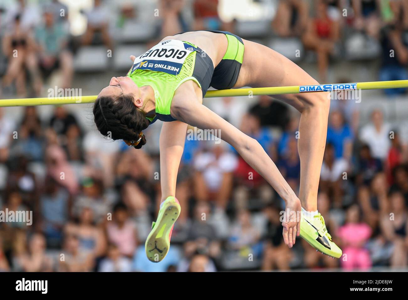 Solene Gicquel of France (women's high jump) during the Wanda Diamond ...