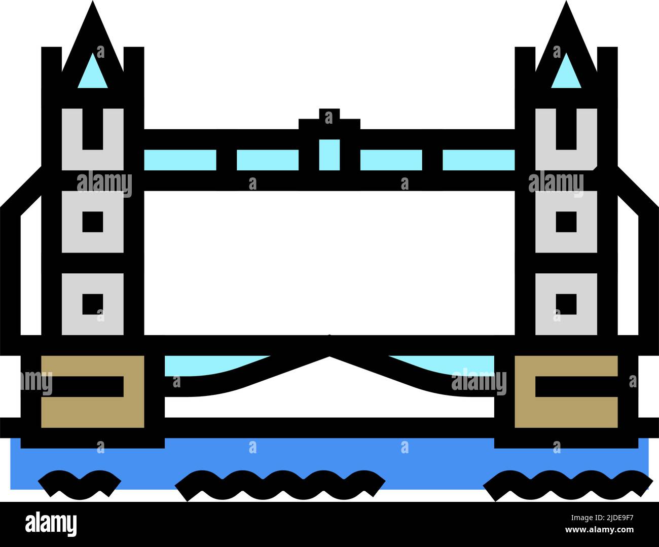 tower london bridge color icon vector illustration Stock Vector Image ...