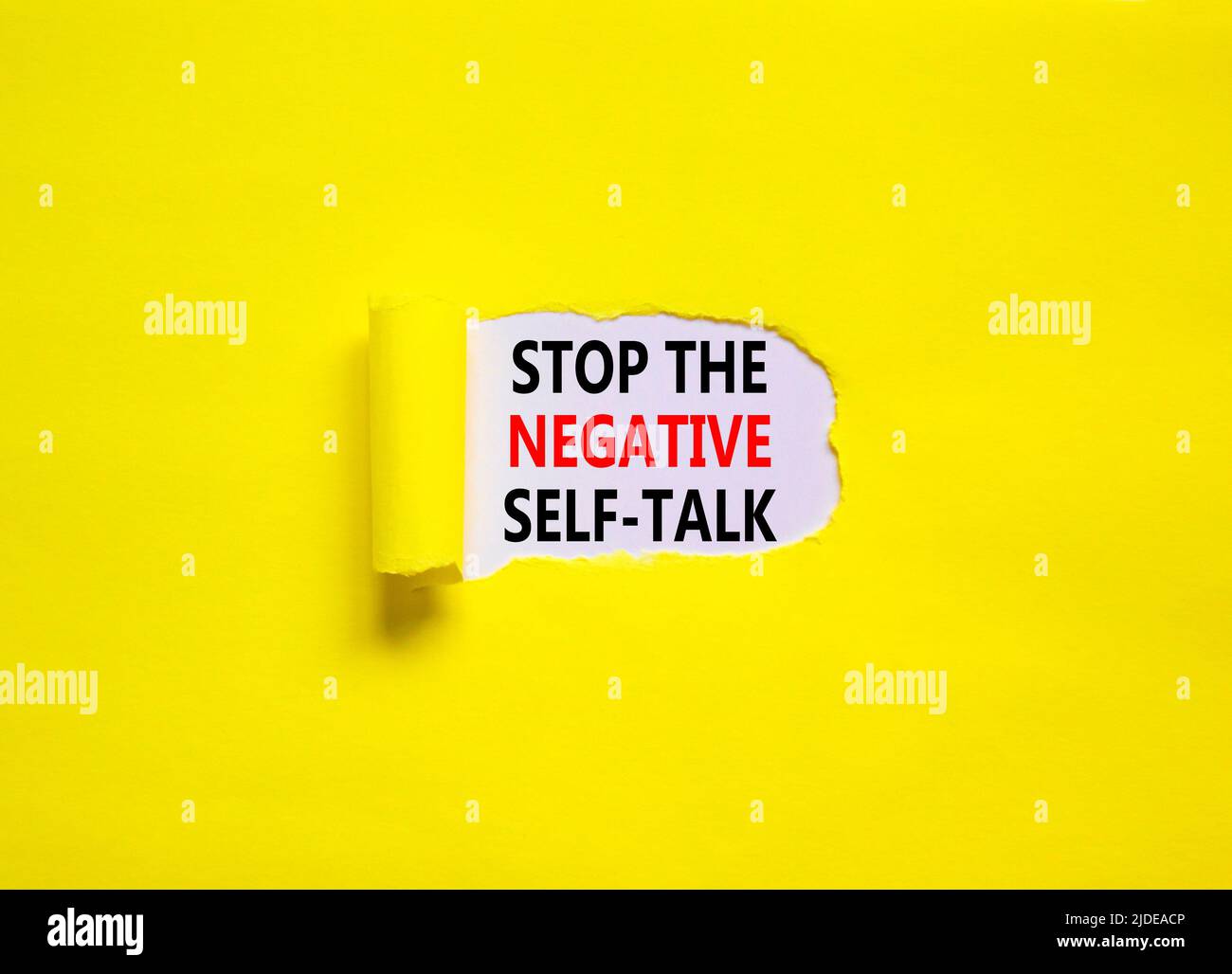 Stop negative self-talk symbol. Concept words Stop the negative self ...