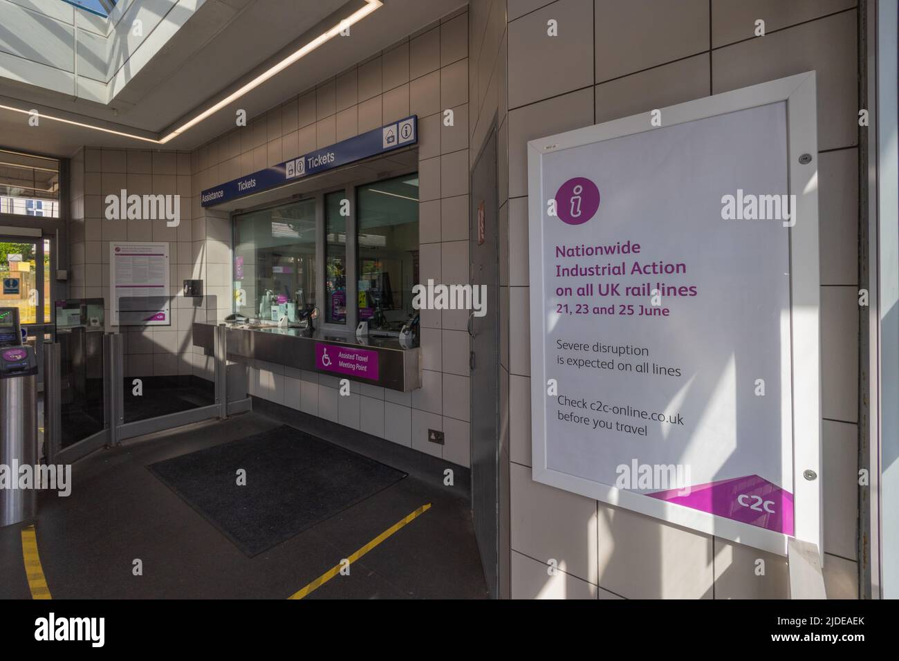 Westcliff on Sea, UK. 20th June, 2022. Westcliff on Sea station, part ...