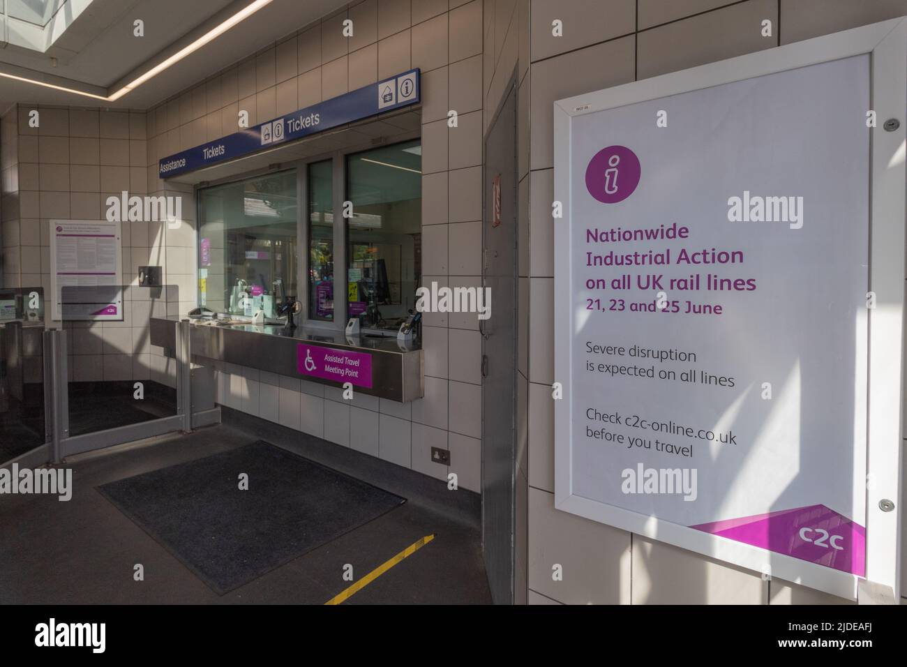 Westcliff on Sea, UK. 20th June, 2022. Westcliff on Sea station, part ...
