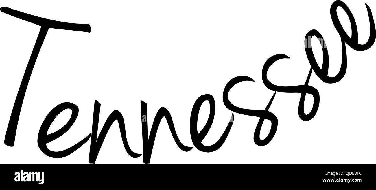 Tennessee text sign illustration on white background Stock Vector Image ...