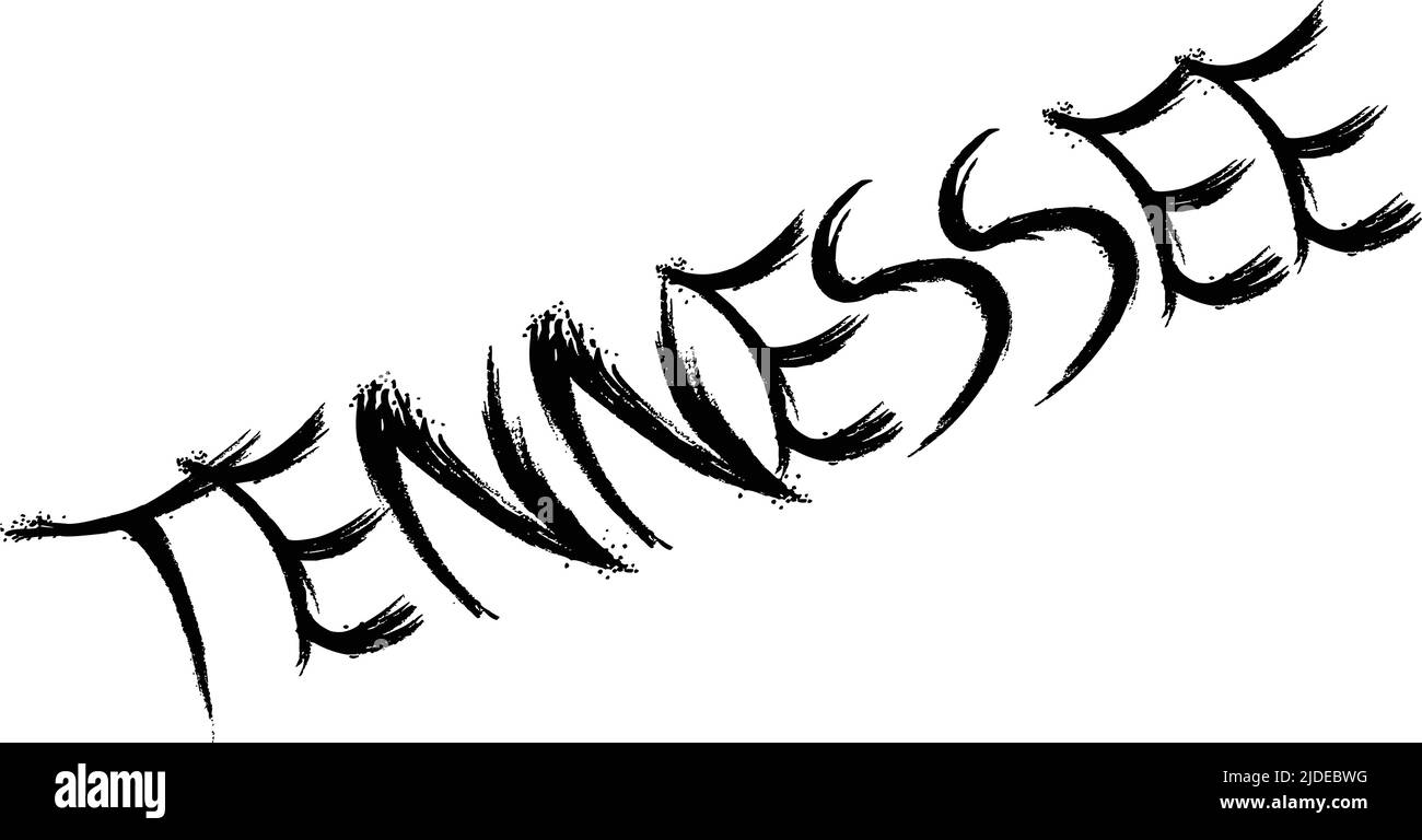 Tennessee text sign illustration on white background Stock Vector Image ...