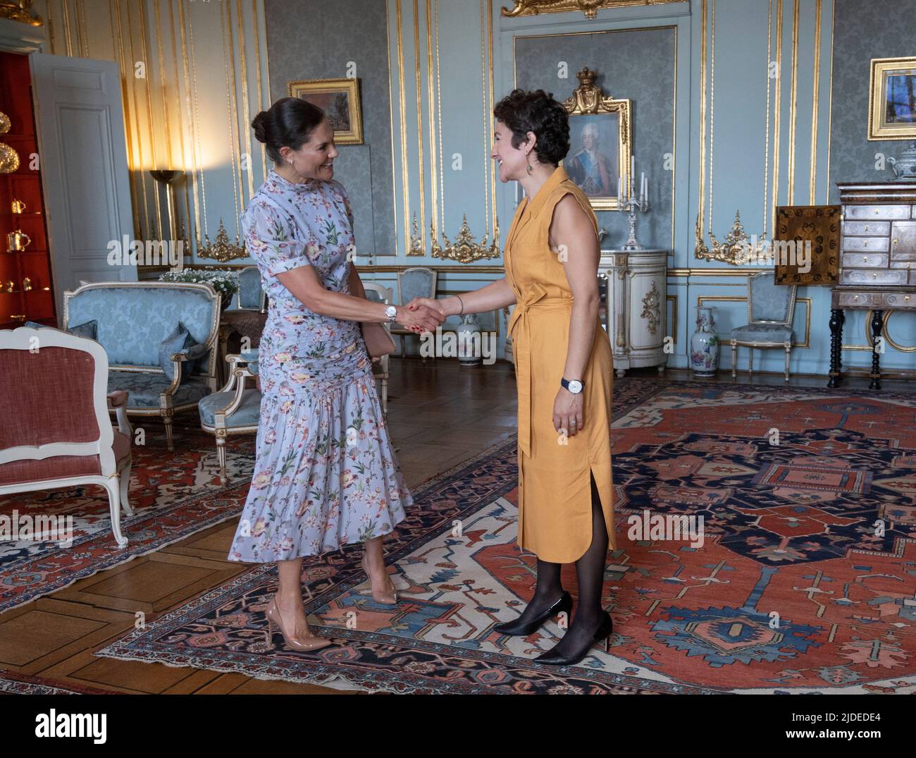 STOCKHOLM 20220620 Crown Princess Victoria meets with American-Swedish ...