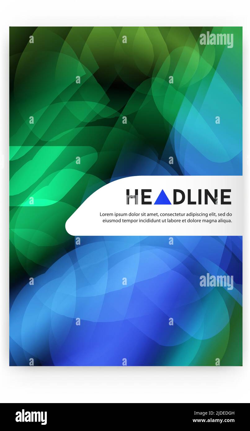 Visual identity with letter logo elements bright gradients blend style ...