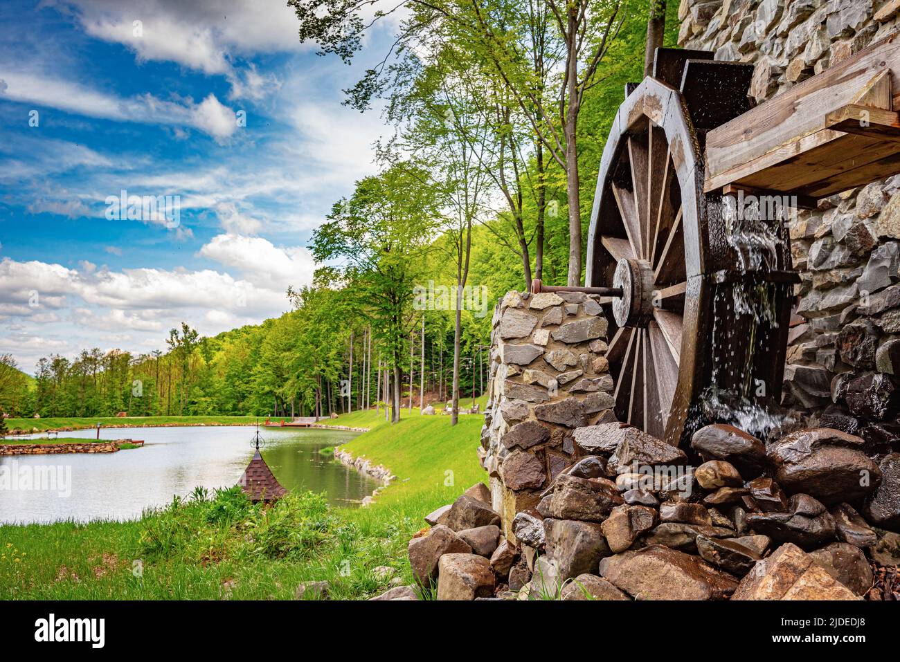 Ancient stone watermill Stock Photo - Alamy