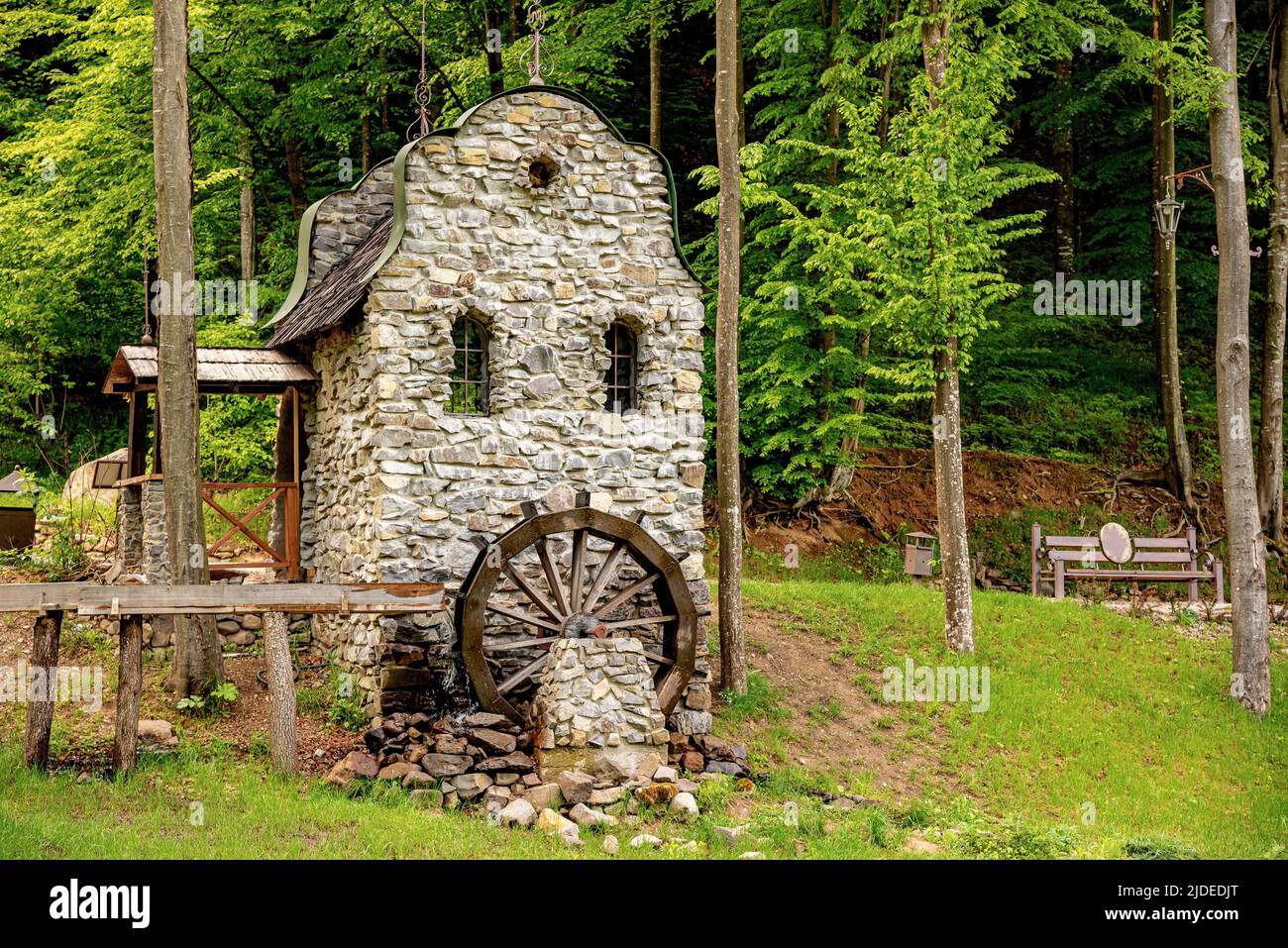 Ancient stone watermill Stock Photo - Alamy