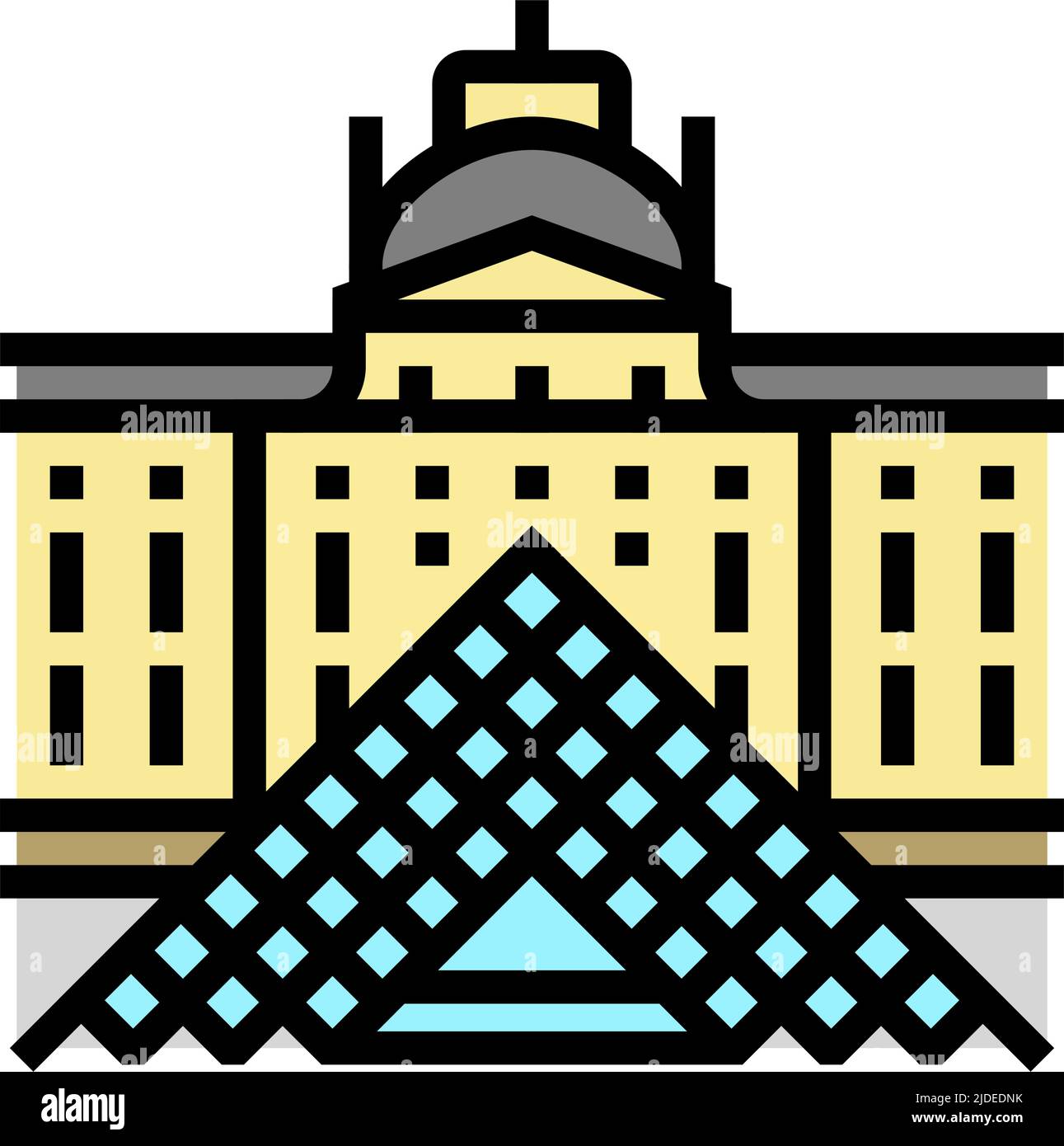 Louvre famous museum Cut Out Stock Images & Pictures - Alamy