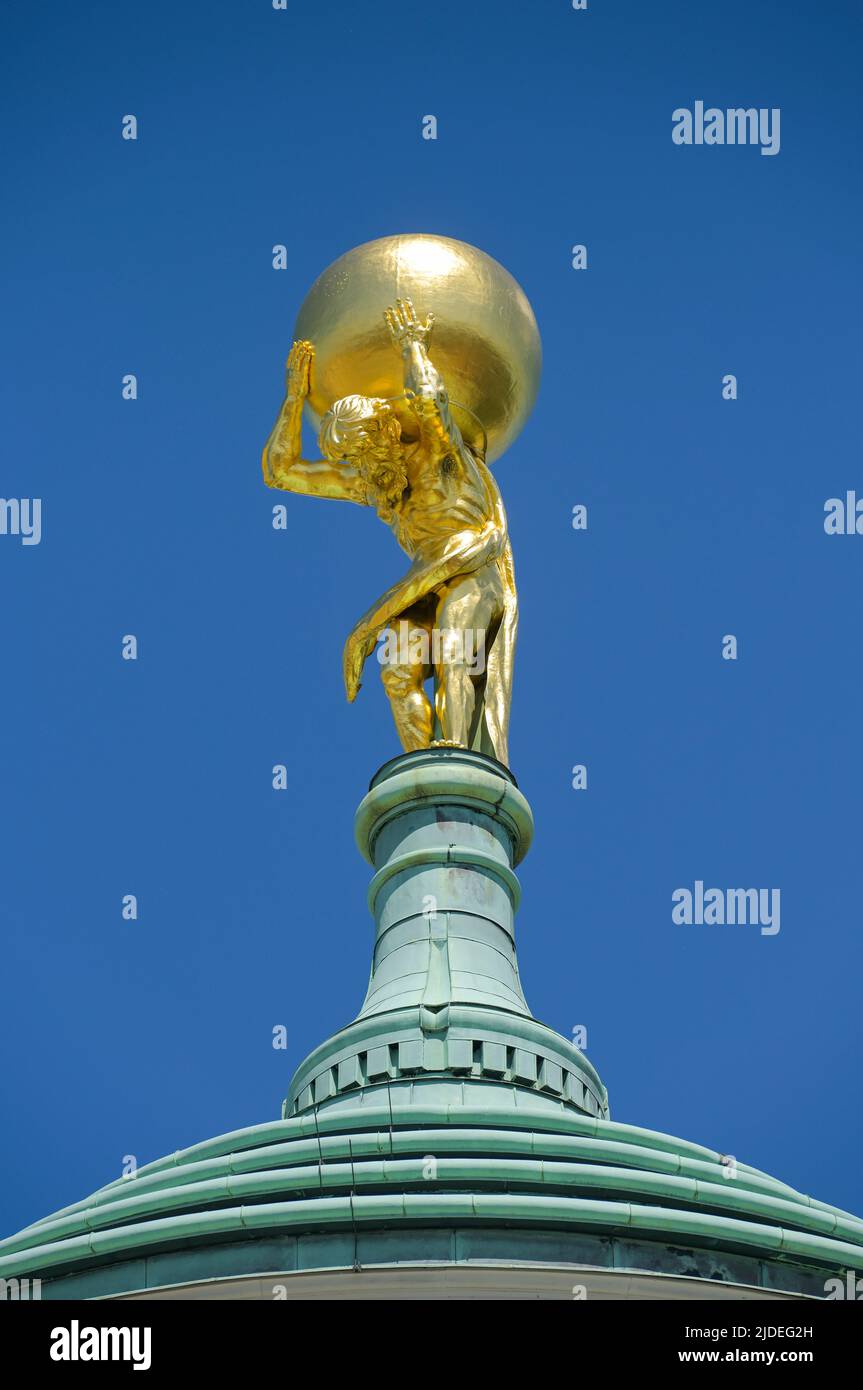 Goldener Atlas, Dach, Altes Rathaus, Alter Markt, Potsdam, Brandenburg ...