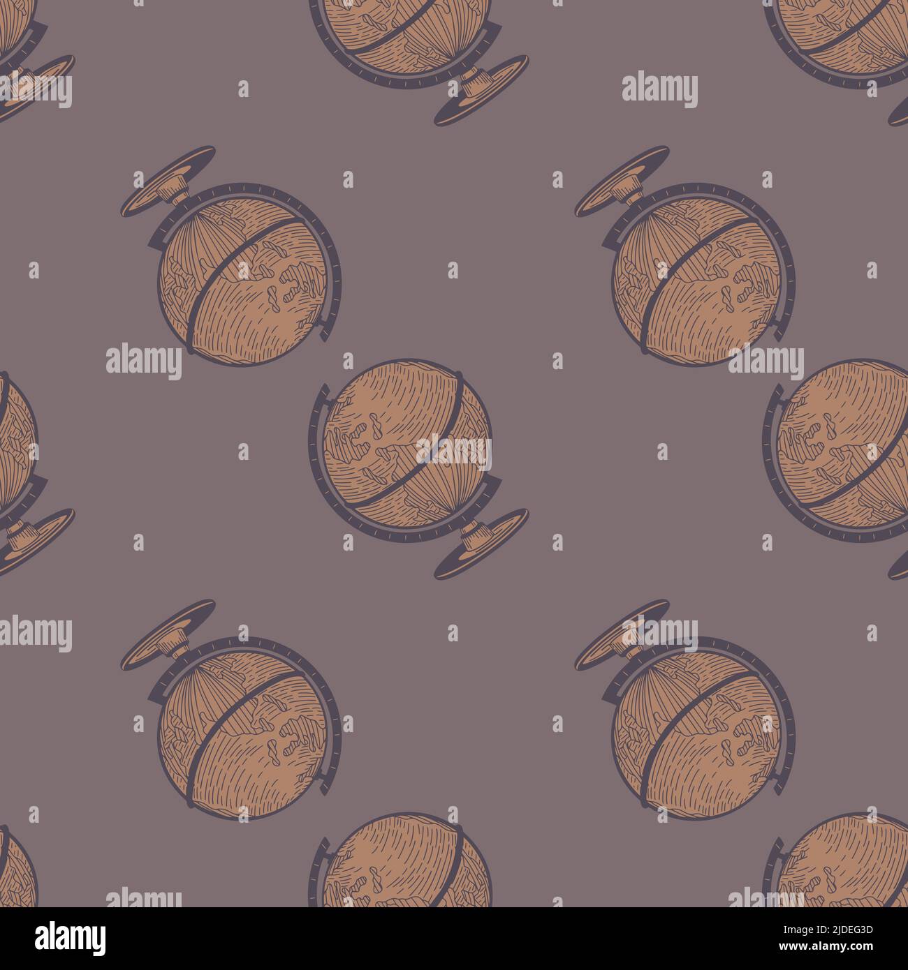 The globe engraved seamless pattern. Vintage background old atlas earth ...