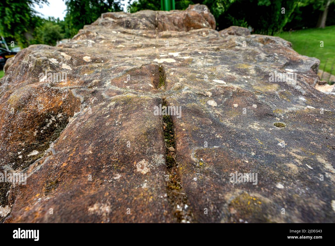 East Grinstead, June 9th 2022: The Millenium Stone at East Court, home ...