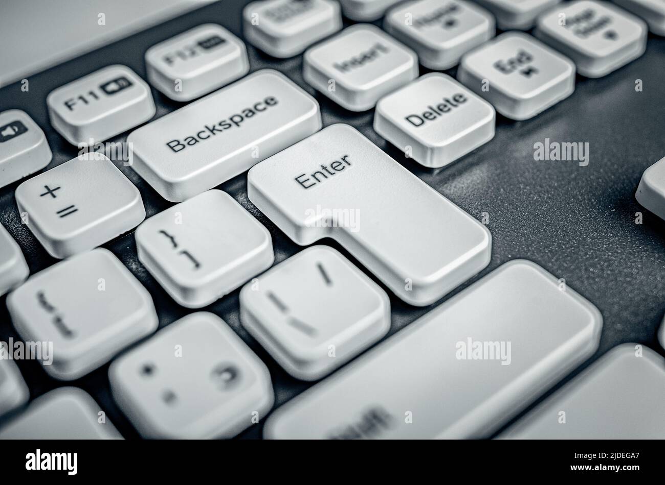 White computer keyboard close up Stock Photo - Alamy
