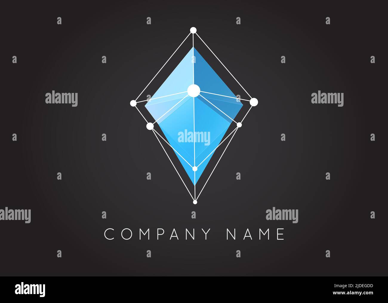 Geometric Shapes Unusual and Abstract Vector Logo. Polygonal Colorful ...