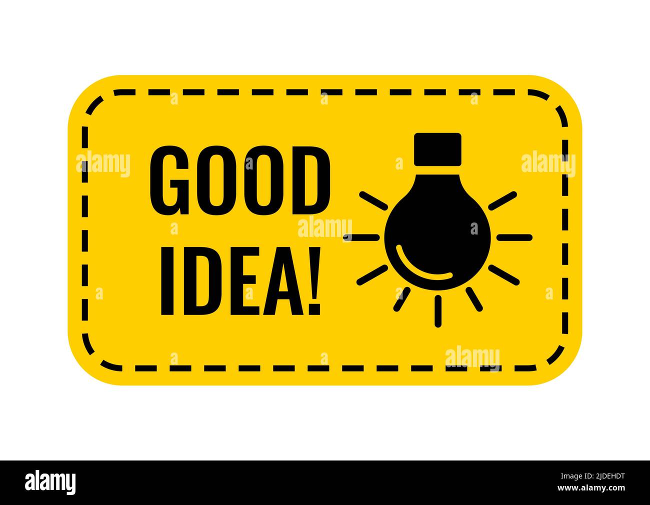 Good idea with light bulb badge vector icon Stock Vector Image & Art ...
