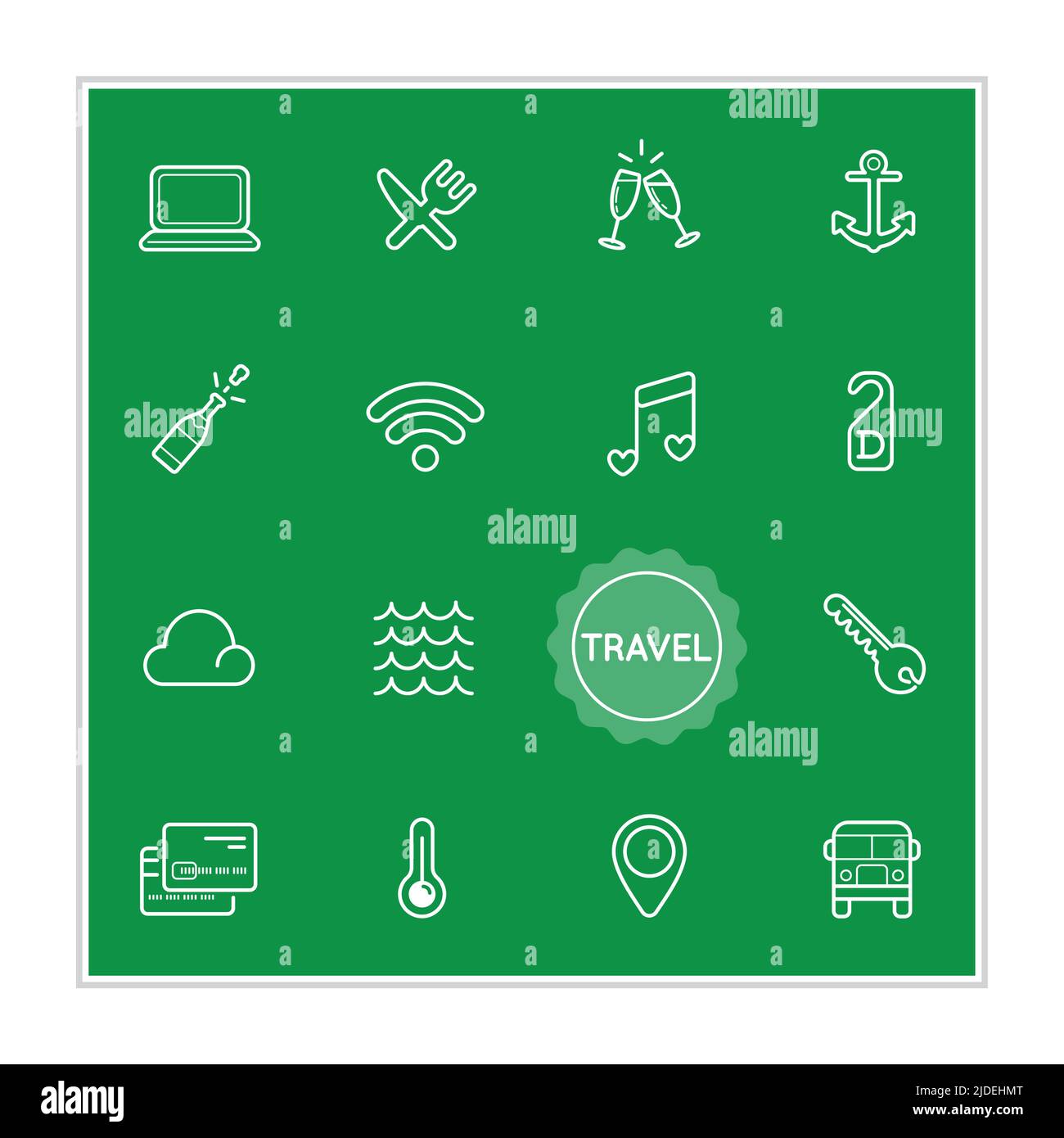 Set of Travel Holiday Vector Illustration Elements can be used as Logo ...